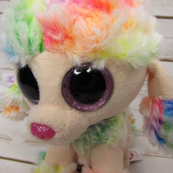 Ty | Toys | Ty Beanie Boos Rainbow Poodle Dog 6 Tie Dye Plush | Poshmark